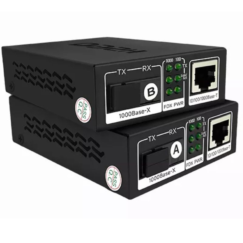 Media Converter 10/100/1000 20KM 1RJ45 SM Single Fiber SC (A/B) in ...